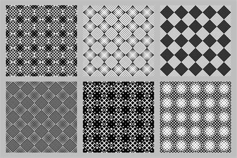 Geometrical Seamless Square Pattern Background Set Stock Vector Illustration Of Patterns