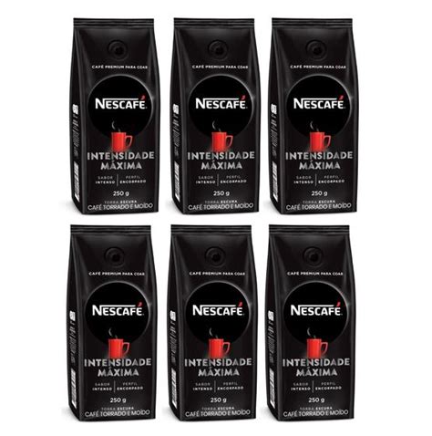 6 NescafÉ Café Intensidade Maxima Café Torrado E MoÍdo 250g Nescafe