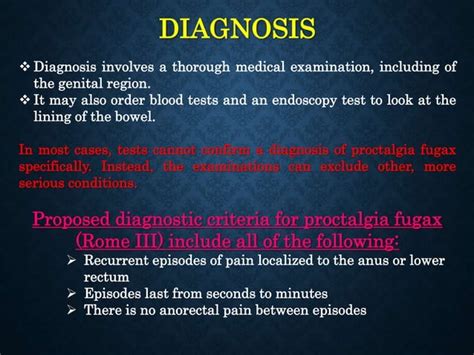 Proctalgia Fugax Anal Pain Pptx