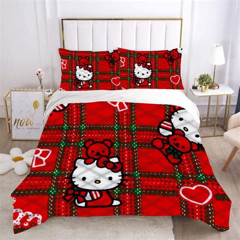 Hello Kitty Bed Set Hello Kitty And Friends Cute Bedding Set Cartoon Bn Lusy Store