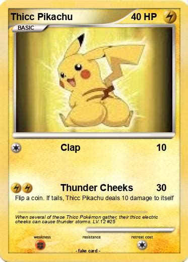 Pokémon Thicc Pikachu 34 34 Clap My Pokemon Card