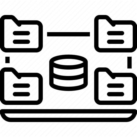 Data Folder Connect Server File Database Datacenter Icon