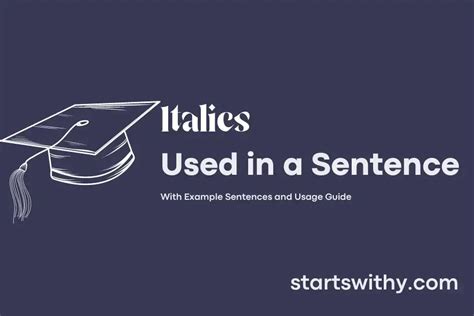 ITALICS In A Sentence Examples 21 Ways To Use Italics