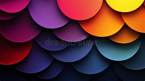 Abstract Circles Overlapping With Vibrant Colors Creating A Pattern Stock Illustration