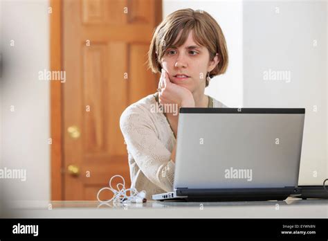 Blind Girl On Computer