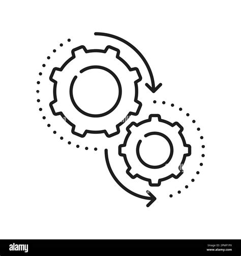computer setting process icon fixing revamp and system configure setup outline icon vector