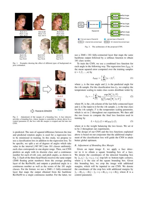 Improving Head Pose Estimation With A Combined Loss And Bounding Box