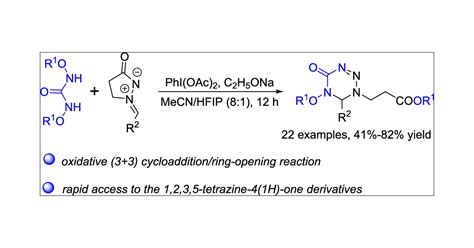 Oxidative 3 3 Cycloaddition Ring Opening Reactions Of Simple Urea Derivatives And N N′ Cyclic