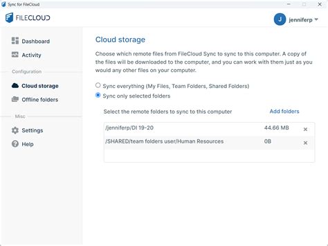 Cloud Storage Selective Folder Sync FileCloud Docs Server