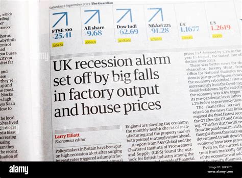 Uk Recession Alarm Set Off By Big Falls In Factory Output And House