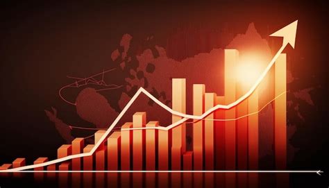 Premium AI Image A Graphic Of A Bar Graph With A Red Line Going Up
