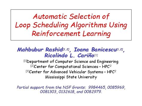 Automatic Selection Of Loop Scheduling Algorithms Using Reinforcement