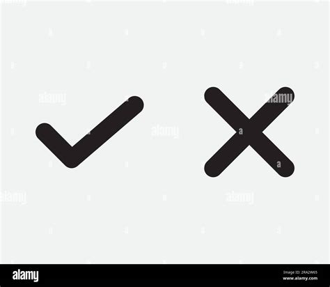 Right And Wrong Icon Yes No Right Wrong Positive Negative Tick Cross X Vote Choice Approve Black