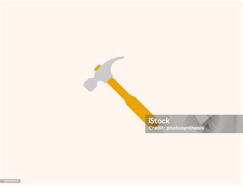 해머 벡터 아이콘입니다 나무 손잡이 플랫 일러스트 기호와 고립 된 발톱 망치 벡터 망치에 대한 스톡 벡터 아트 및 기타 이미지 망치 이모티콘 벡터 Istock