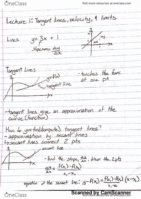 Class Notes For Math 100 At University Of British Columbia Ubc
