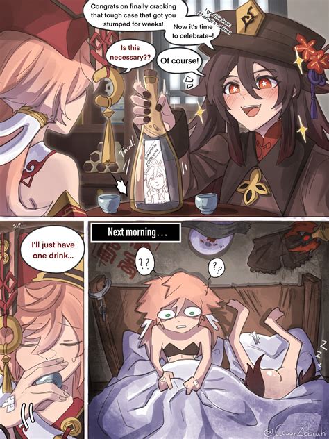 Hu Tao Zhongli And Yanfei Genshin Impact Drawn By Cesar Zebrah Danbooru