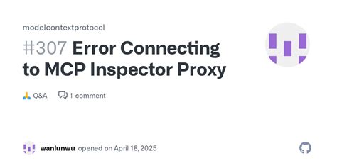 Error Connecting To Mcp Inspector Proxy · Modelcontextprotocol