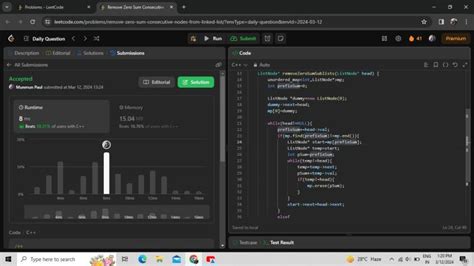 Munmun Paul On Linkedin Problem Remove Zero Sum Consecutive Nodes
