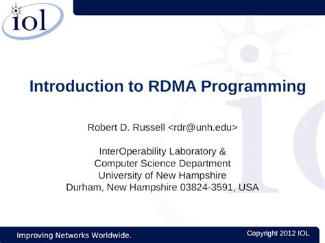 Ppt Ppt Introduction To Rdma Programming College Of Rdrrdma