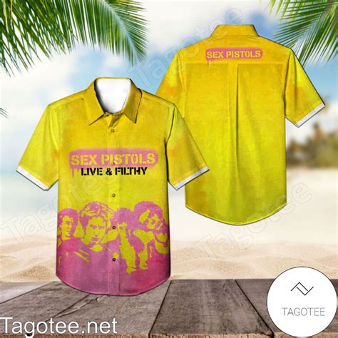 Sex Pistols Live And Filthy Album Cover Hawaiian Shirt Tagotee