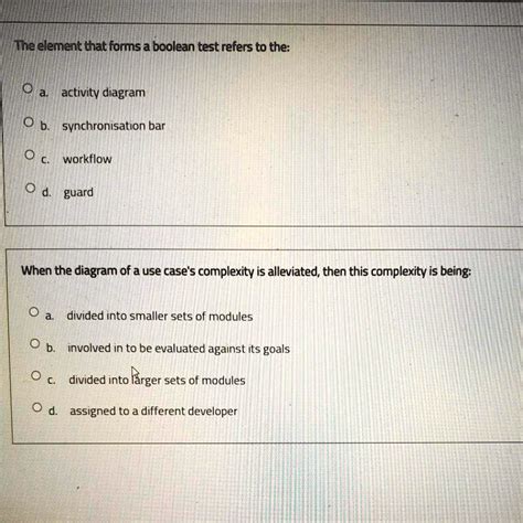 solved the element that forms a boolean test refers to the activity
