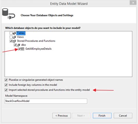 C Stored Procedure In Entity Framework Database First Approach Stack Overflow