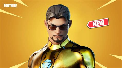 New Tony Stark Gold Foil Skin Gameplay Fortnite Chapter 2 Season 4