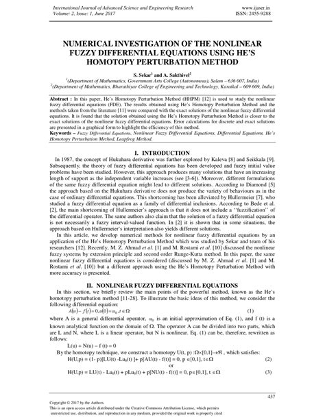 pdf “numerical investigation of the non linear fuzzy differential equations using he s