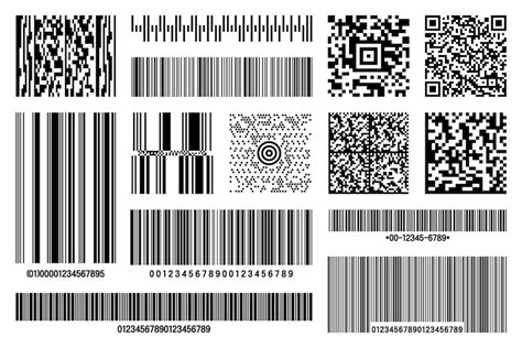 Premium Vector Set Of Product Barcodes And Qr Codes Identification Tracking Code Serial Number