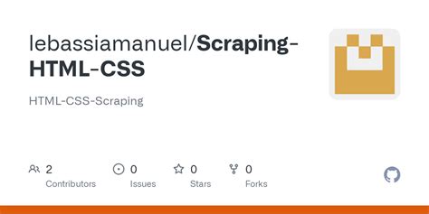 Github Lebassiamanuelscraping Html Css Html Css Scraping