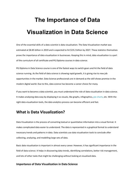 Ppt The Importance Of Data Visualization In Data Science Edvancer 1 Powerpoint