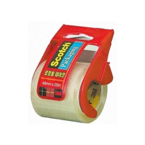 Hplusmall 포장용 투명 스카치 테이프디스펜서 48mmx20m 1개 핫트랙스