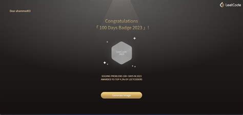 earned leetcode 100 days badge ahammed ali shaik posted on the topic