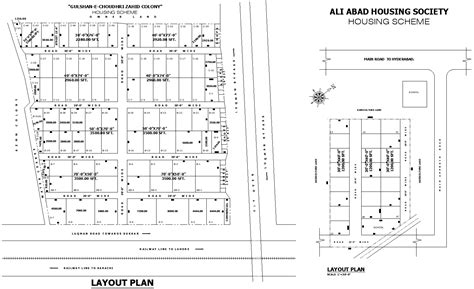 Residential Plot With Railway And Road Dwg Layout Cadbull
