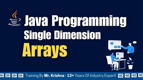 Single Dimension Arrays With Example Program Core Java Fullstackjava Automation