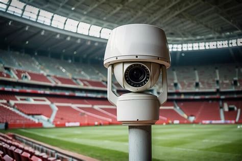 Premium Photo Security Camera Or Cctv Camera In Stadium
