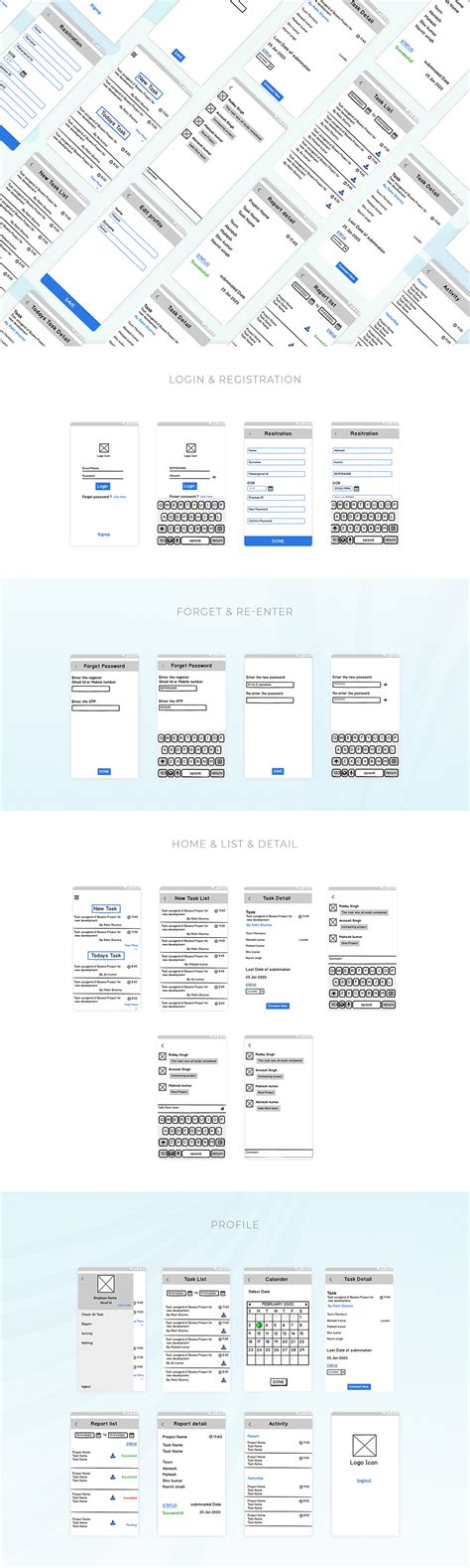 Task Management Wireframe On Behance