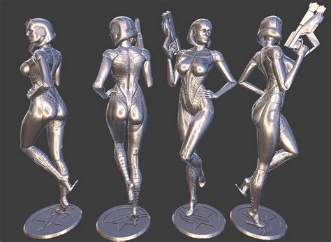 Stl File Mass Effect Edi Statue No2 👾 ・3d Printer Model To Download・cults