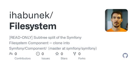 github ihabunek filesystem [read only] subtree split of the symfony filesystem component
