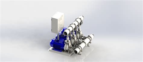 恒定压力系统设备3D图纸 Solidworks设计 SOLIDWORKS 2018 模型图纸下载 懒石网