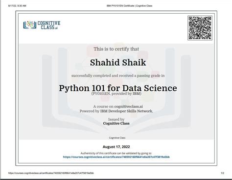 Successfully Completed And Accomplished Certification On Python 101 For
