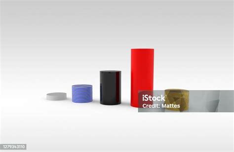 그래픽 패턴과 간단한 기하학적 모양으로 간단한 높고 낮은 가치의 실린더 차트 0명에 대한 스톡 사진 및 기타 이미지 0명 3차원 형태 개념 Istock