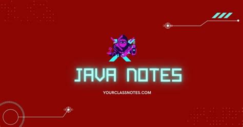 Java Notes In Pdf Java Language Ebook For Download Classnotes