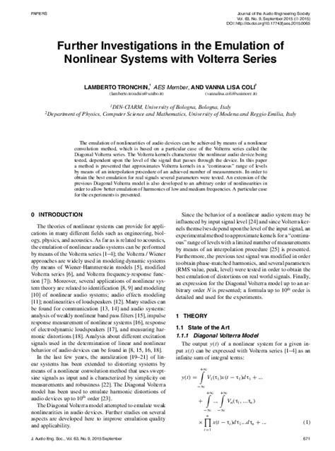 Pdf Further Investigations In The Emulation Of Nonlinear Systems With