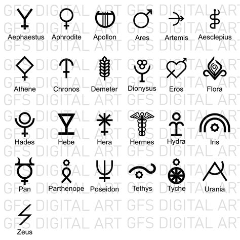 greek mythological symbols swg gods eps bundle 25 drawings in 3 formats eps etsy en 2024