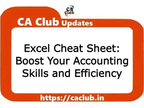 Excel Cheat Sheet Boost Your Accounting Skills And Efficiency Fintax Blog