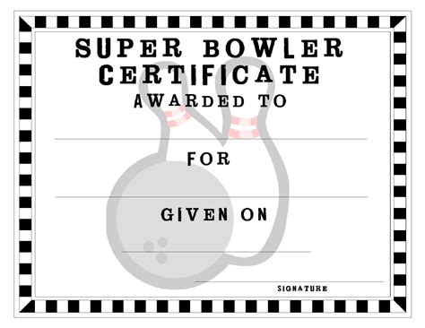 Bowling Award Certificate Template Download Printable Pdf Templateroller