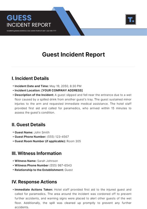 Page 2 Free Incident Report Templates And Examples Edit Online