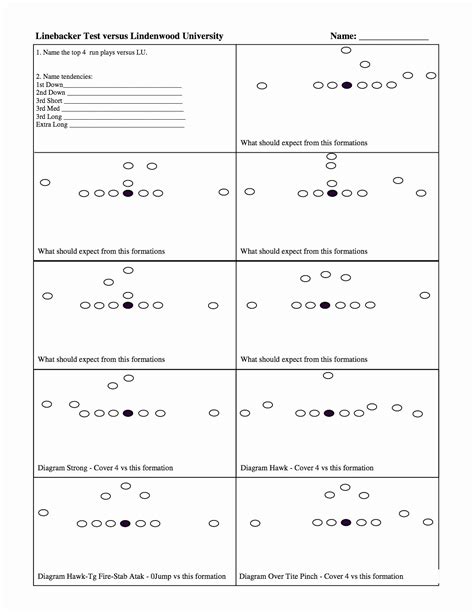 Printable Blank Football Depth Chart Template Printable Blank Football
