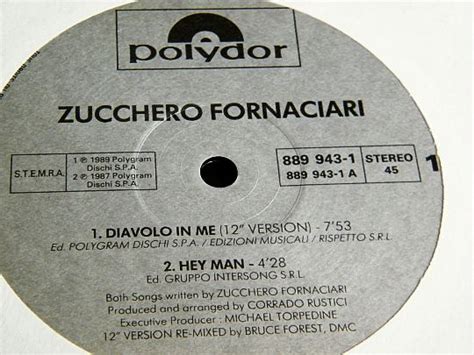Zucchero Sugar Fornaciari Diavolo In Me Disque Vinyle Microsillon